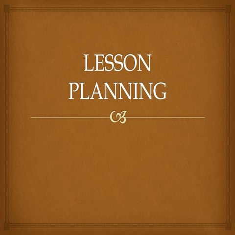 Lesson planning | PPT