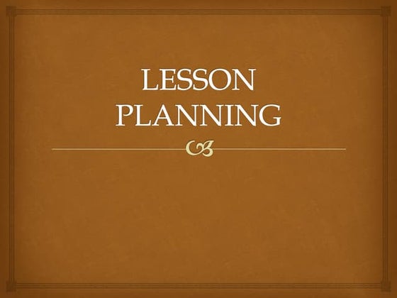 Lesson plan | PPT