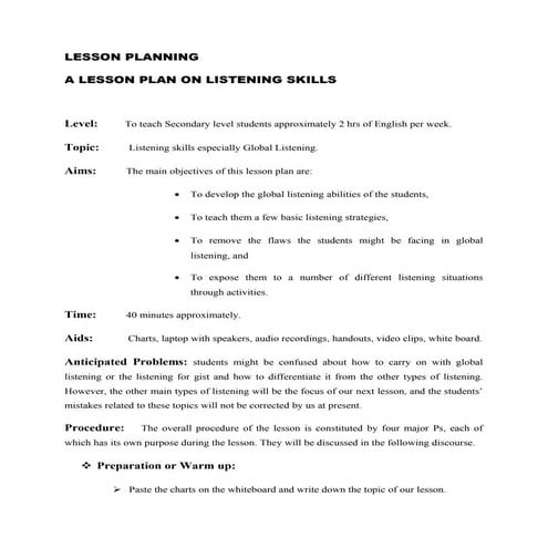 Lessonplanning | PDF