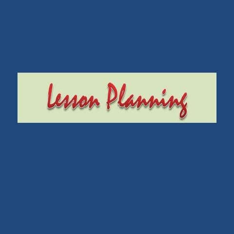 Lesson planning | PPTX