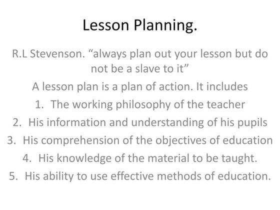 Lesson plan Introduction | PPTX | Education