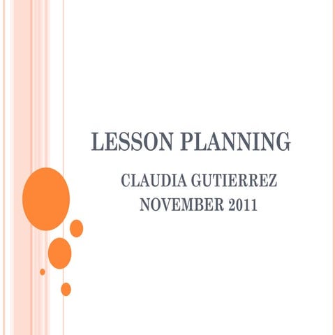 Lesson planning presentation 2011 | PPT