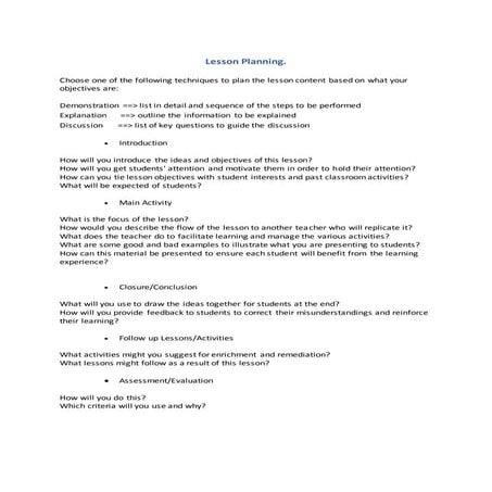 Lesson planning template ict sen and ded sept 2017 | PDF
