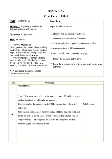 Family lesson 1 lesson plan | PDF