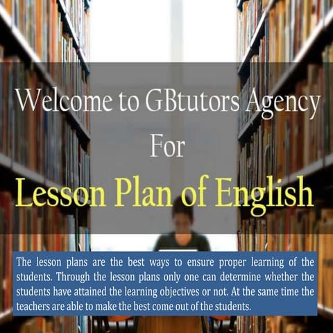 Private English Tutor - Lesson Plan of English | PPTX