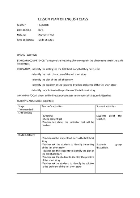 Detailed lesson plan in english 4 | DOCX