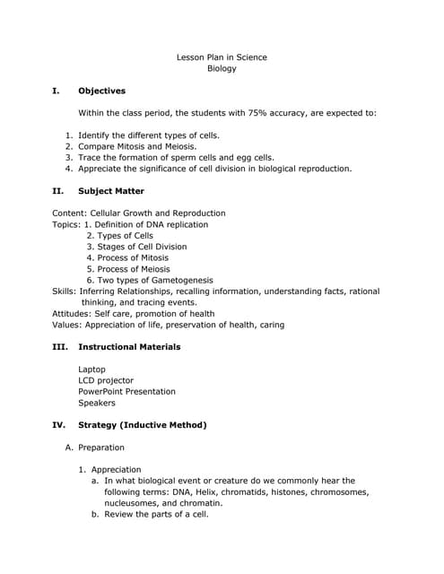 Lesson Plan in Science by Emilyn Ragasa | DOCX