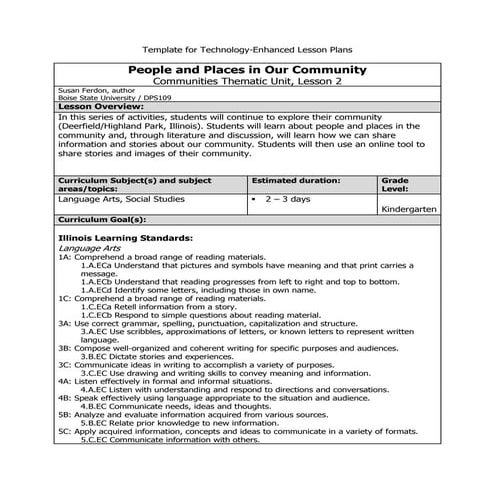 Lessonplan peopleplaces | DOCX
