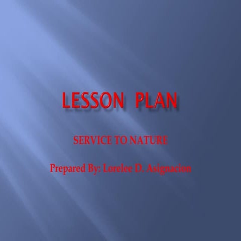 Lesson plan presentation | PPT