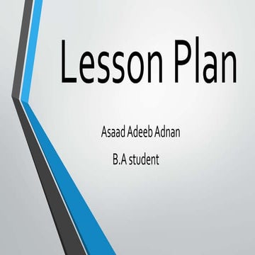 Lesson plan presentation | PPTX