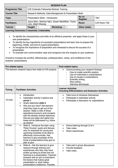 Example script for presenter | PDF