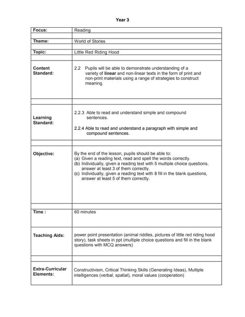 Classroom objects-lesson-plan | PDF