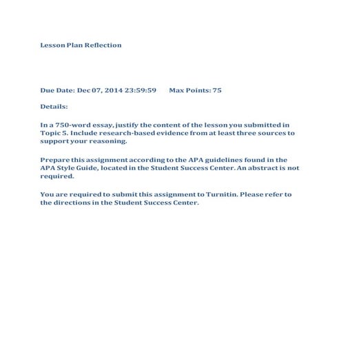 Lesson plan reflection | DOCX | Educational Assessment | Education