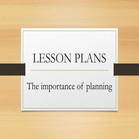 Lesson plans | PPT