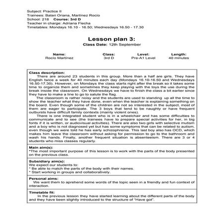 Lesson Plans 3, 4, 5 - School 218 | PDF