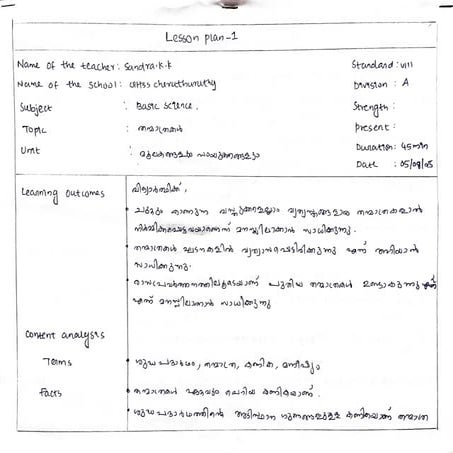 lesson plan of teaching on the topics of chemistry | PDF