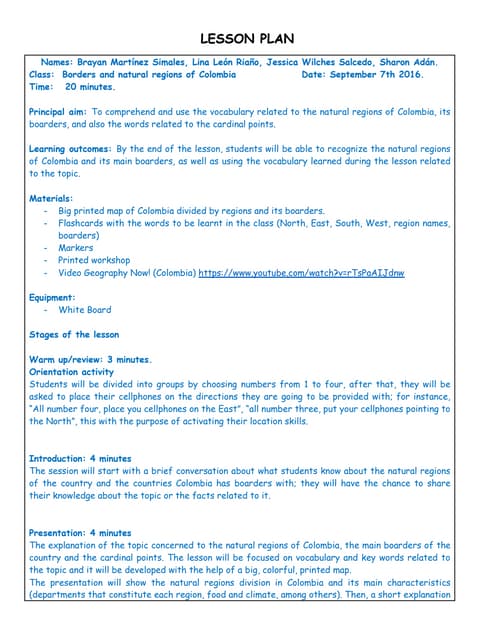 Writing lesson plan | PDF