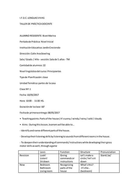 Bizet plans3and4 - kindergarten - passed | PDF