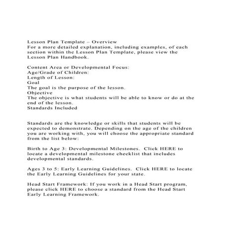 Lesson Plan Structure | DOC
