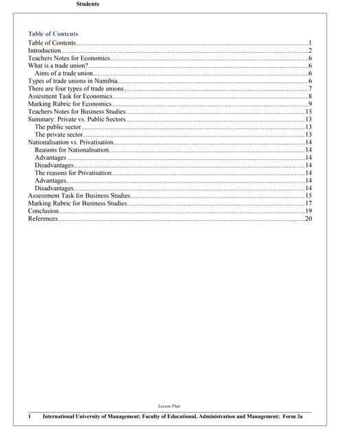 Economics lesson plan for seniors | PPT Economics lesson plan for seniors | PPT