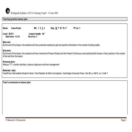 CELTA course - EATING HABITS - Lesson plan TP1.pdf