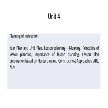 Comprehensive Guide to Instruction Planning: Year, Unit, and Lesson ...