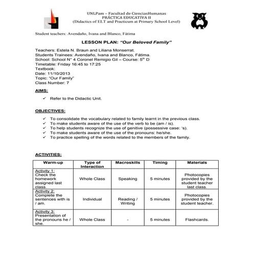 Lesson plan vii | PDF