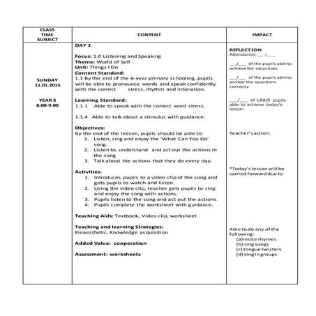 Lesson plan week1 | DOCX