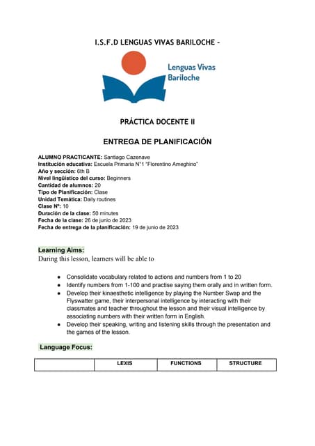 Lesson plan presentation | PPT