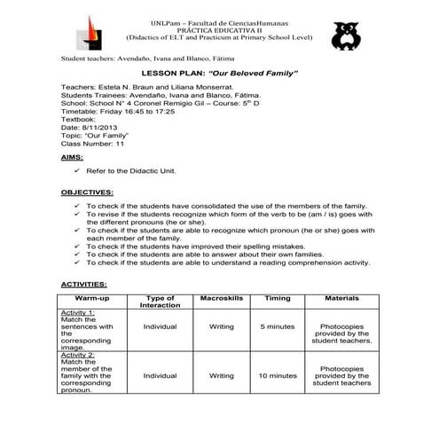 Story Telling Lesson Plan 1st Graders | PDF