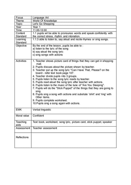 Grammar Lesson Plan
