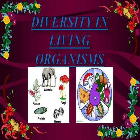 Diversity in living organisms ppt | PPTX