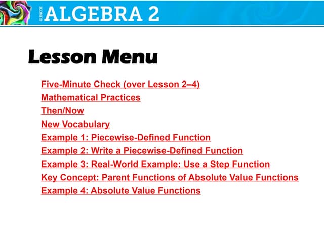 Piecewise functions | PPTX