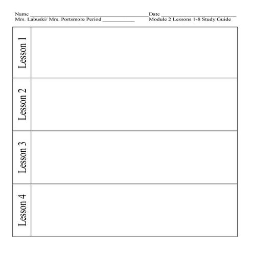 Lessons 1 8 student study guide | DOCX