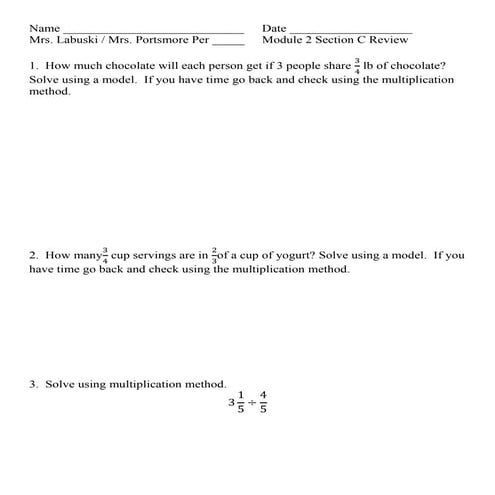 Lessons 12 15 section c review | PDF