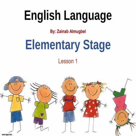 Lesson Sample Fourth Elementary Grade English Course | PPT