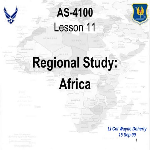 Lessons 11 Africa Doherty 15 Sep 09 | PPT