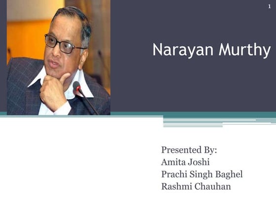 Narayan Murthi Infosys introduction history | PPT