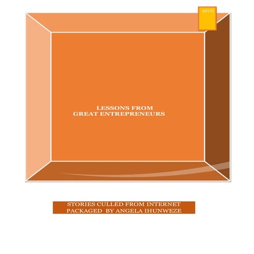 Lessons from great entrepreneurs | PDF