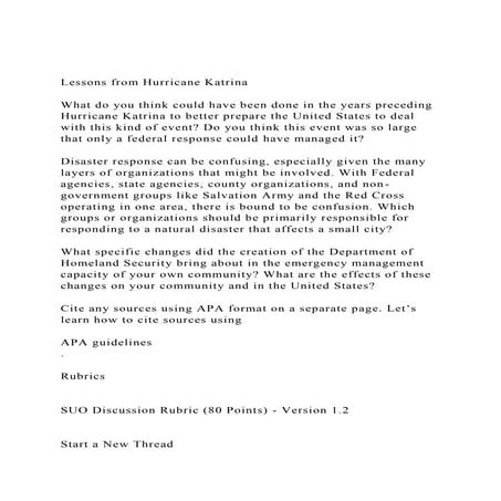 Hurricane Katrina Essay | PDF