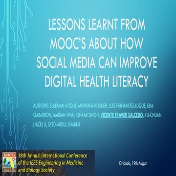 Lessons learnt from MOOC's about how Social Media can improve digital ...