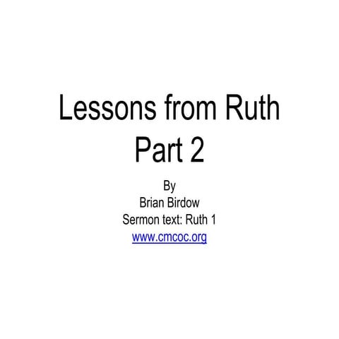 Lessons from Ruth pt. 2 | PPTX