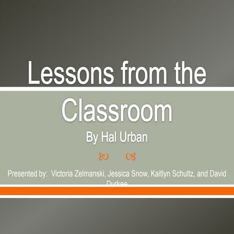 Lessons from the classroom | PPTX
