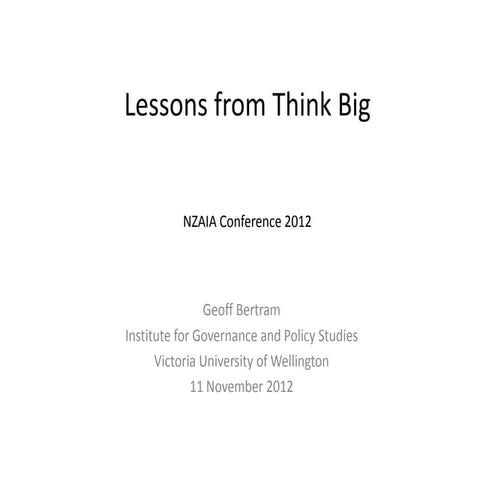 Lessons from Think Big | PPTX
