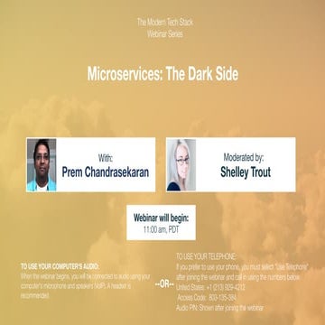 The Modern Tech Stack Microservices The Dark Side Ppt 