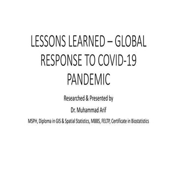 LESSONS LEARNED – GLOBAL RESPONSE TO COVID-19 PANDEMIC.pptx