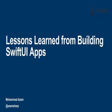 Lessons Learned Swiftuipptx 