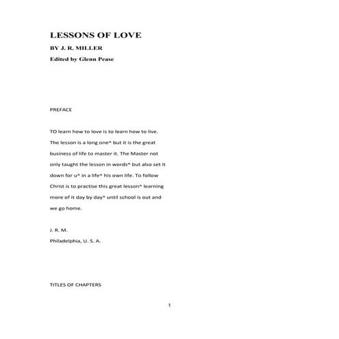 Lessons of love | PDF