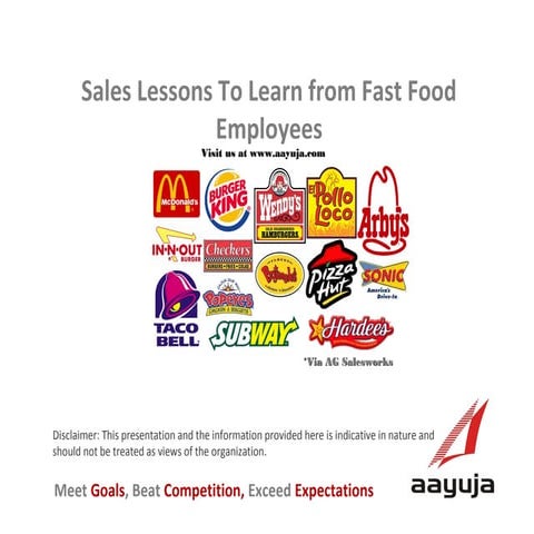 Lessons to learn from fast food employees | PPT