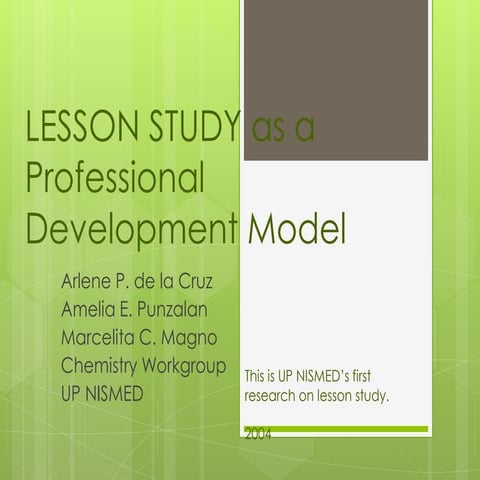 Lesson study research upnismed revised 6-25 | PPTX